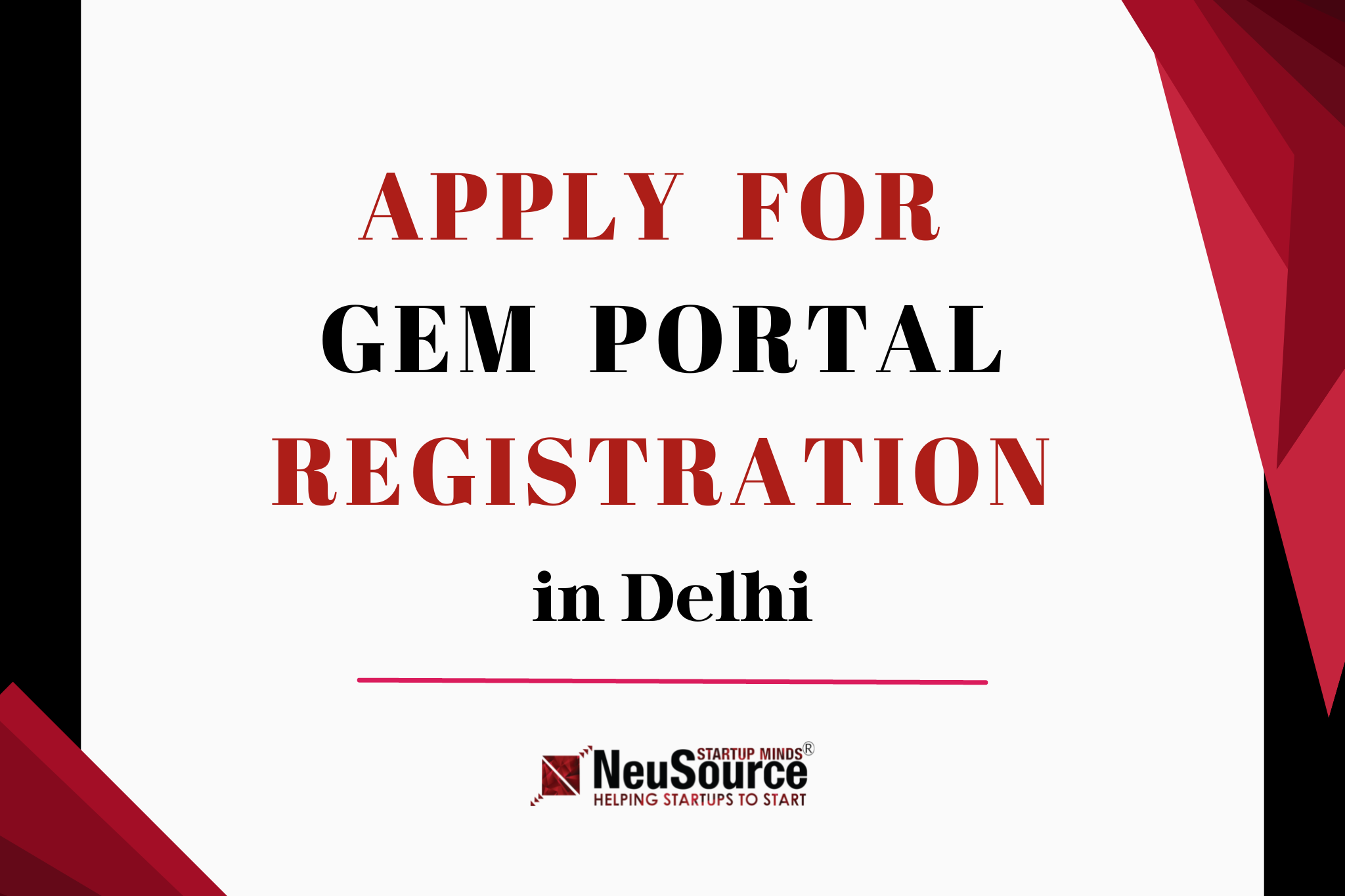 Apply Gem Portal Registration in Delhi