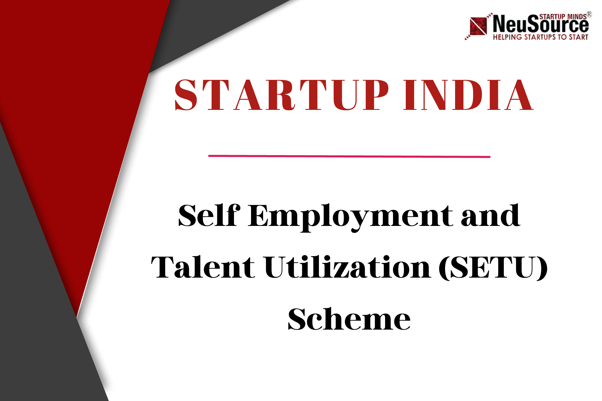 Self Employment and Talent Utilization (SETU) Scheme